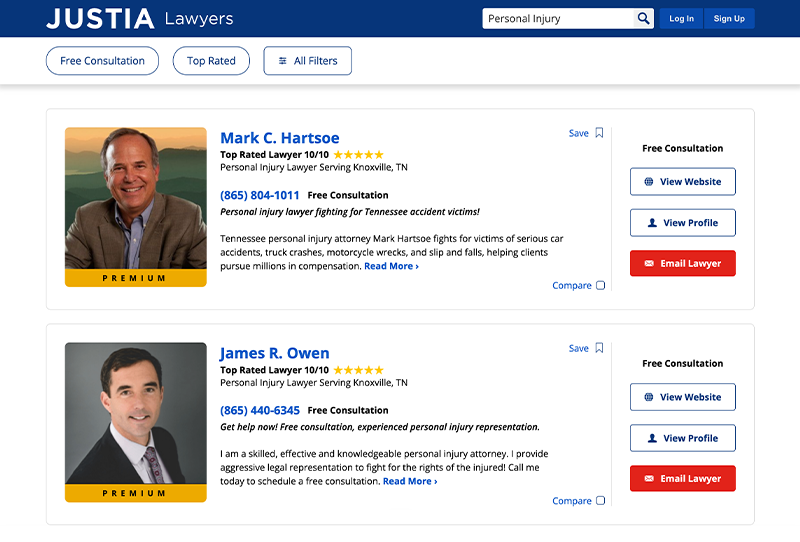 Justia Lawyer Directory | Attorney Profiles | Premium Placements